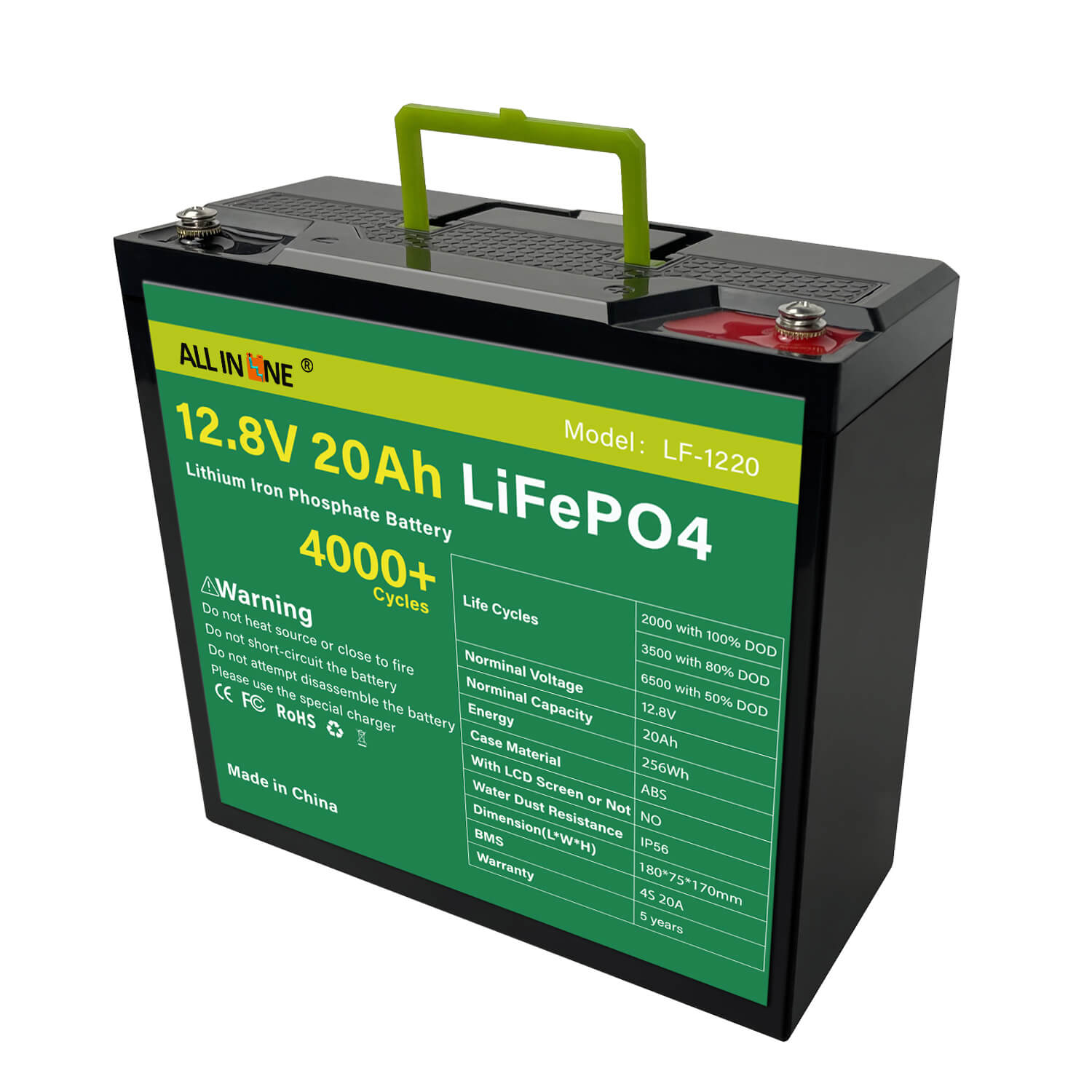Gói pin OEM 12V 20Ah litium Lifepo4 - Ainbattery.com
